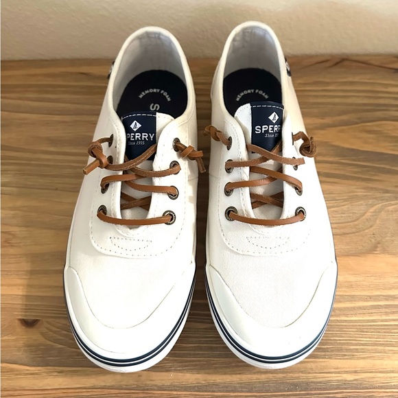 Sperry | Shoes | Brand New In Box Sperry Slip On White Canvas Size 55 ...